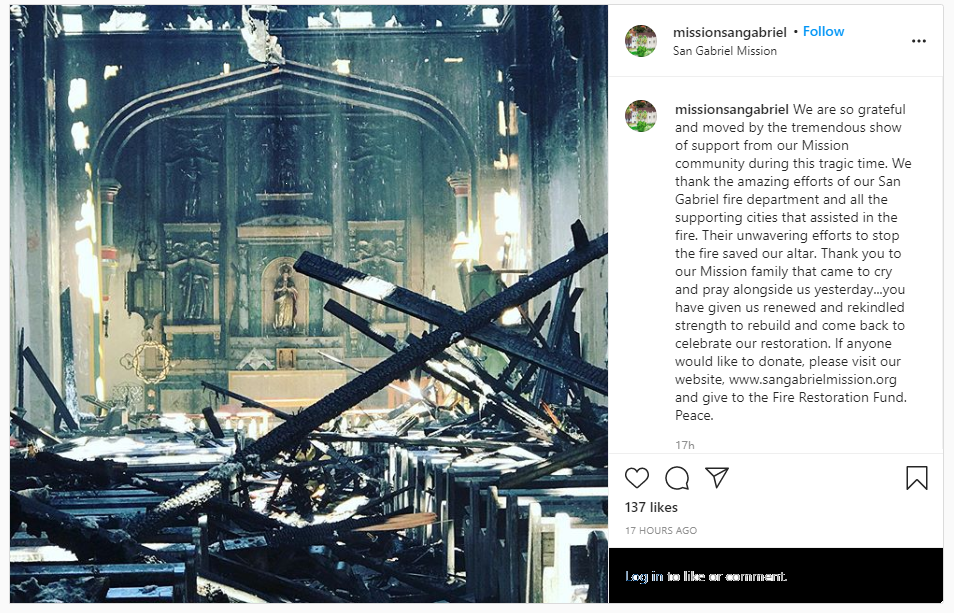A massive fire has destroyed a 249-year-old church in California – Bavaria