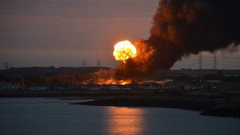 Hoo fire.. Huge explosion as fire rages at industrial unit – Bavaria